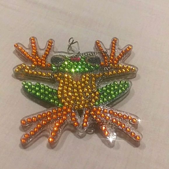 Accents | Plastic Bling Frog With Chain | Poshmark